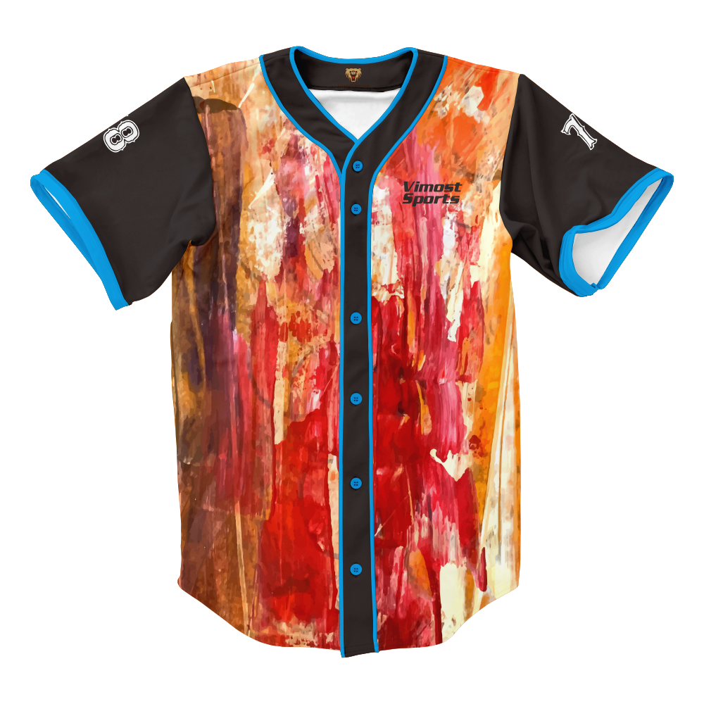 Custom full sublimation adults colorful lines Baseball jersey factory ...